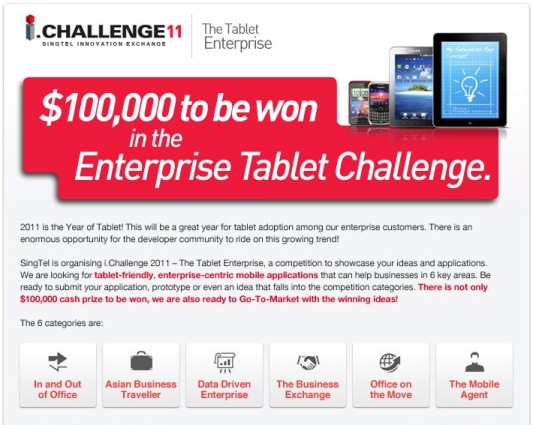 [Competition] SingTel "The Tablet Enterprise" i.Challenge 2011 - Young ...